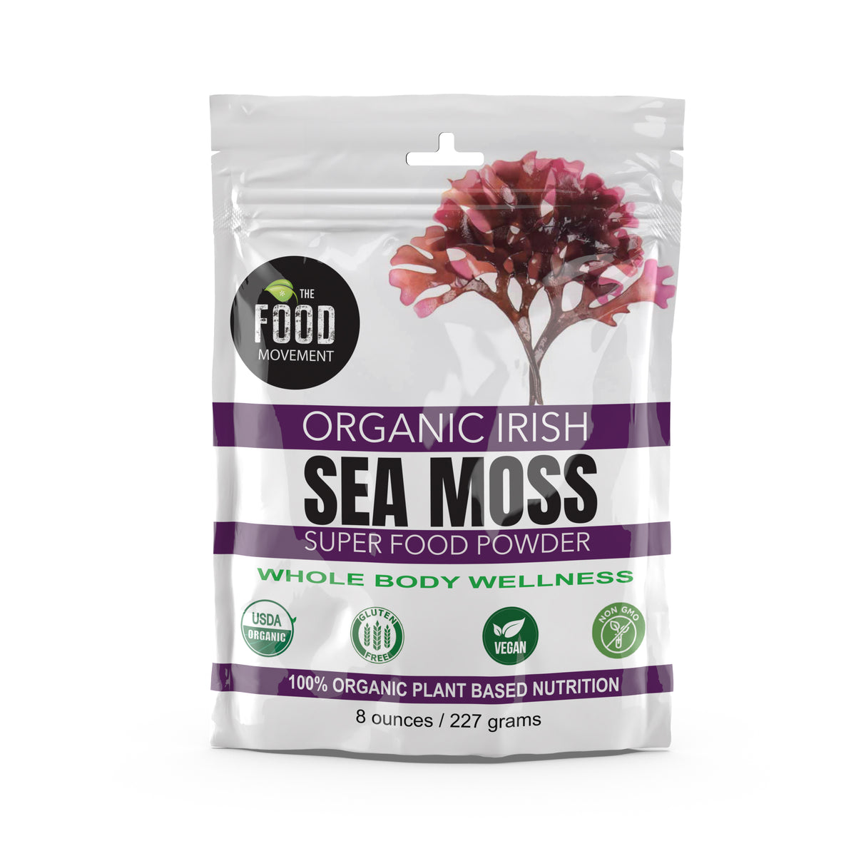 Irish Sea Moss, organic powder 8 oz pouch